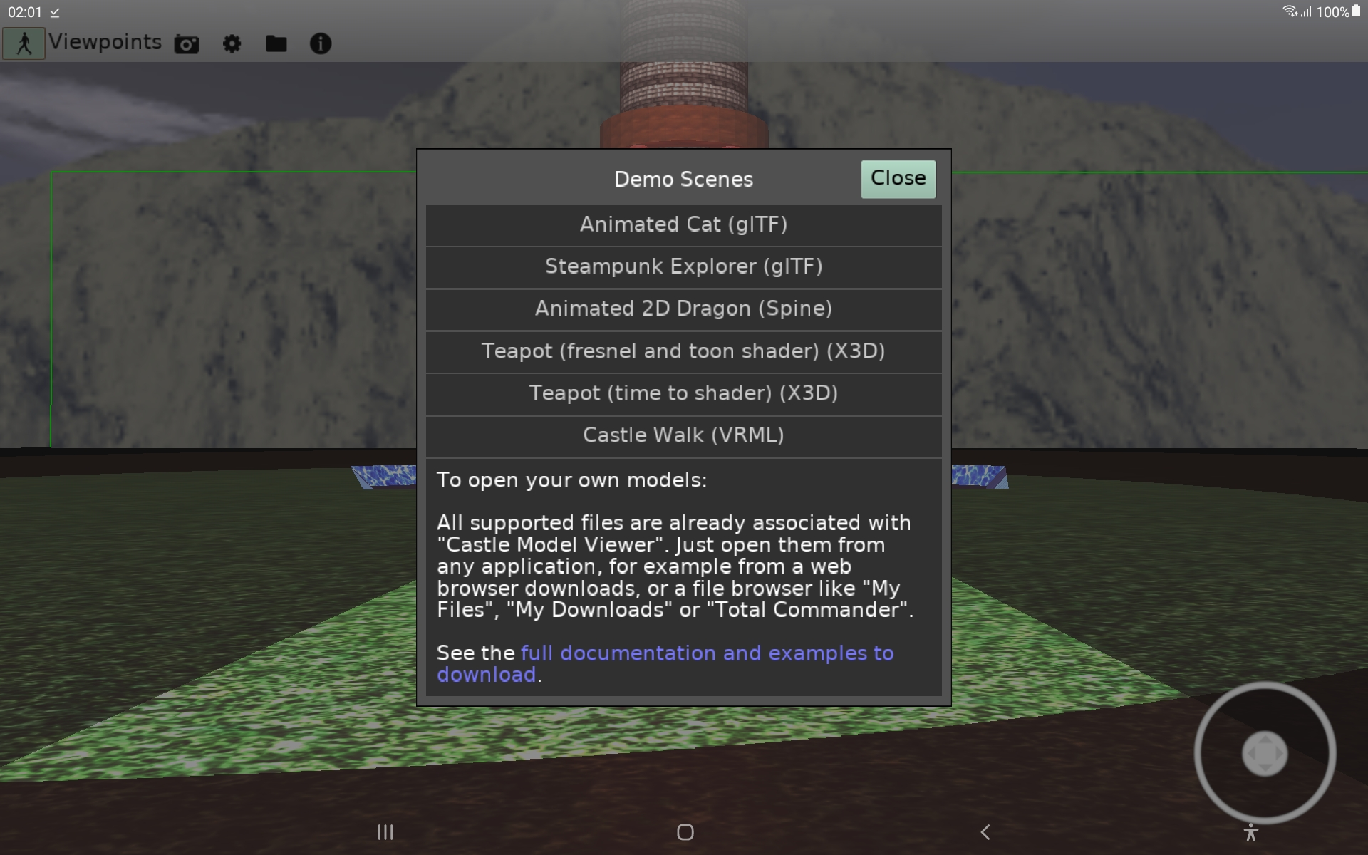 Castle Model Viewer on Android | Castle Game Engine