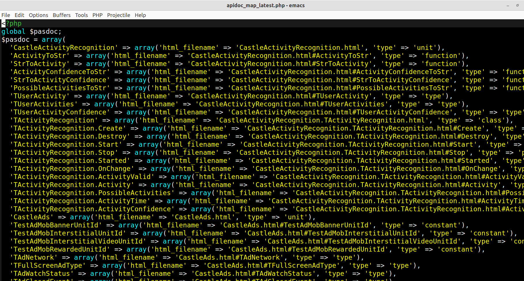PasDoc New Feature PHP Output Useful For Castle Game Engine 