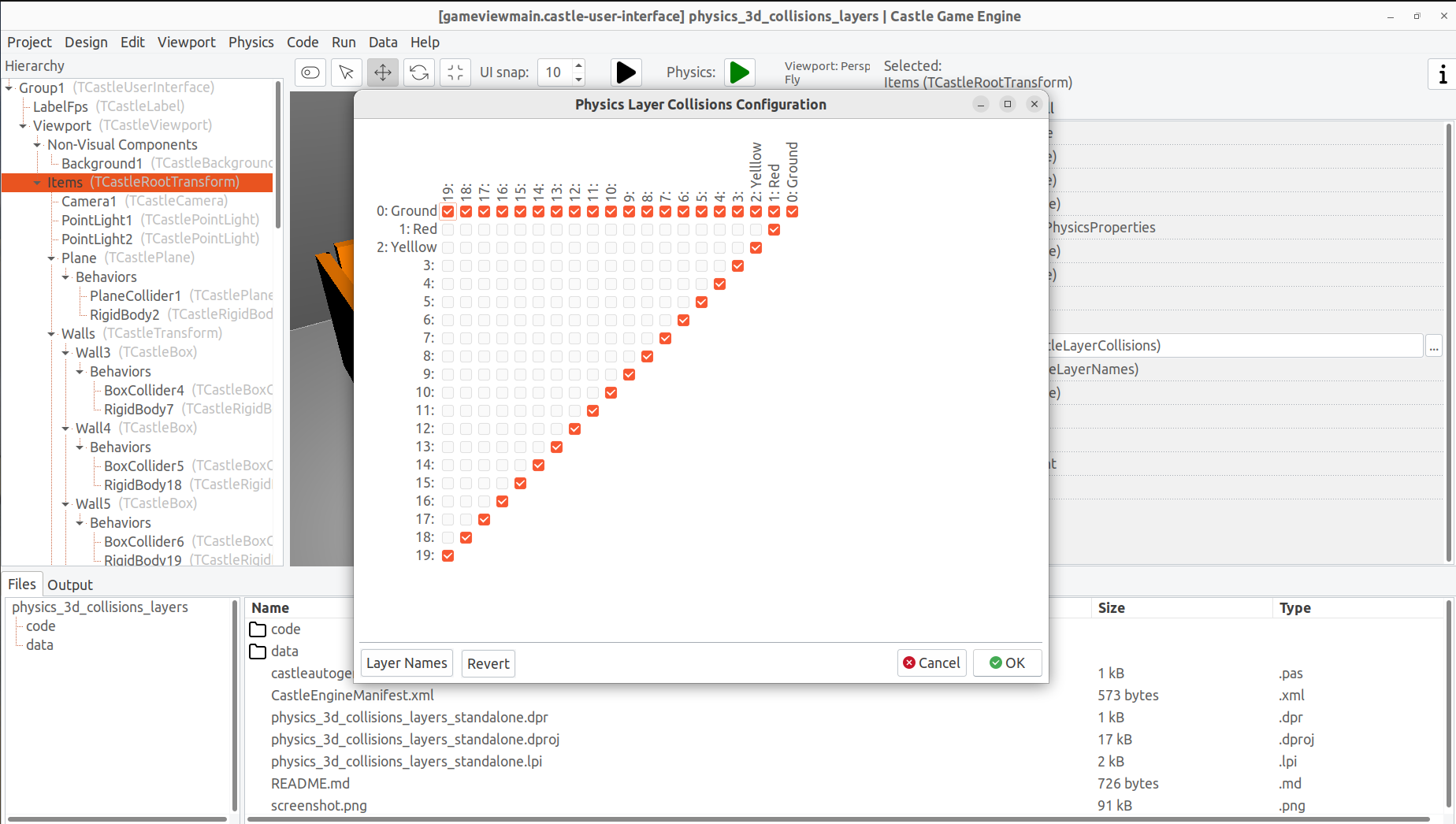 Physics Layers Configure What Collides With What Castle Game Engine